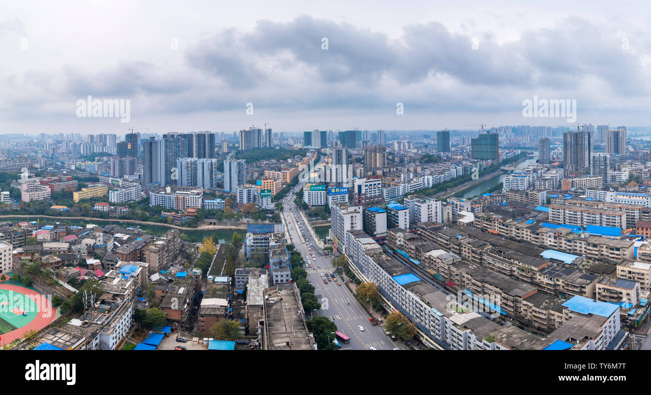 Panorama of Shaoyang City, Hunan Province Stock Photo - Alamy