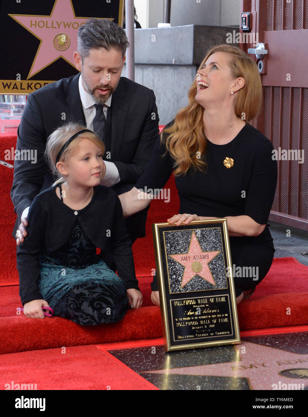 Actress Amy Adams is joined by her husband, actor Darren Le Gallo and ...