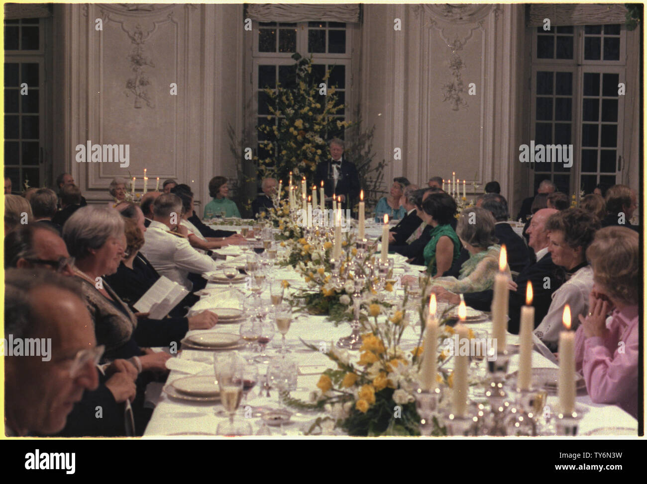 Jimmy Carter and Rosalynn Carter attend State Dinner at the Schloss ...