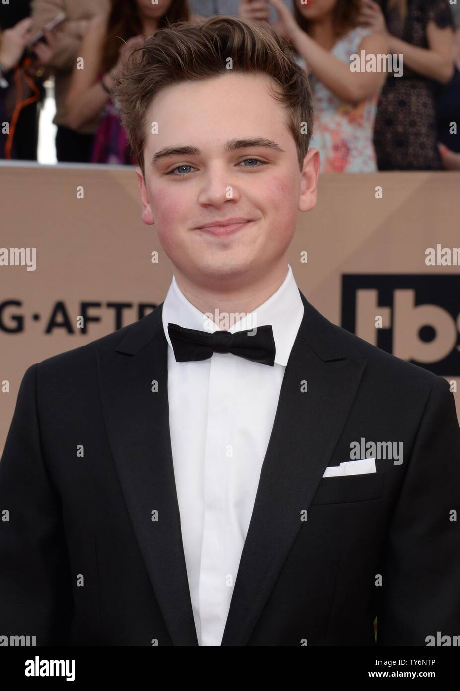 Actor Dean-Charles Chapman arrives for the the 23rd annual SAG Awards ...