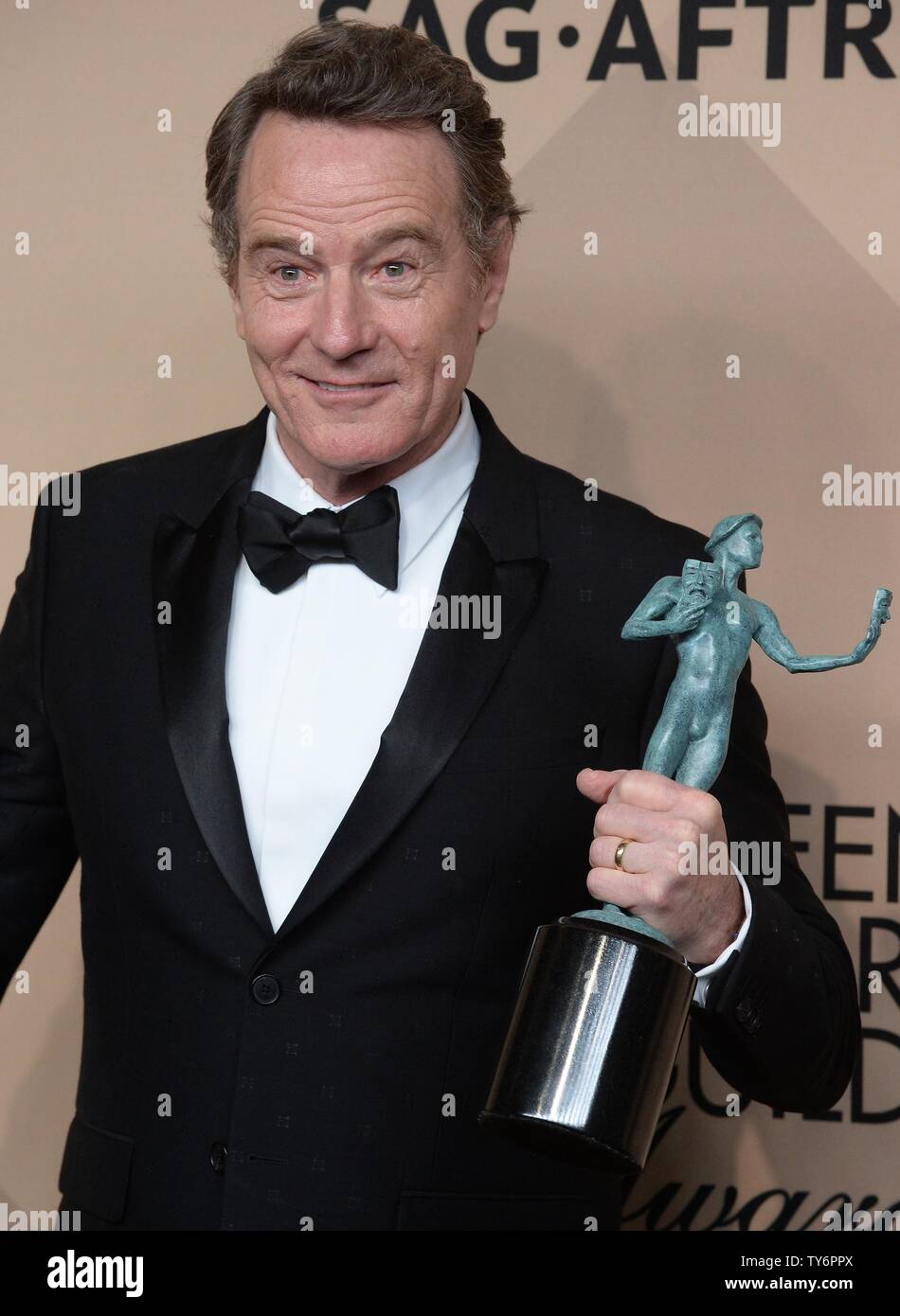 Bryan Cranston appears backstage with his award for Outstanding ...