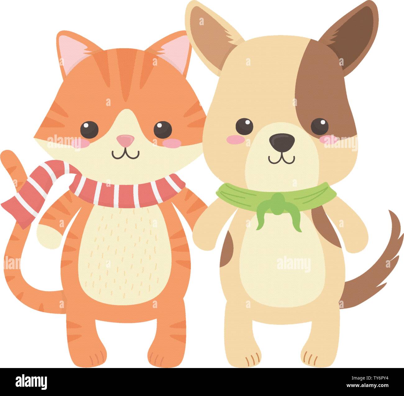 Cat and dog cartoon design, Animal cute zoo life nature and fauna theme ...