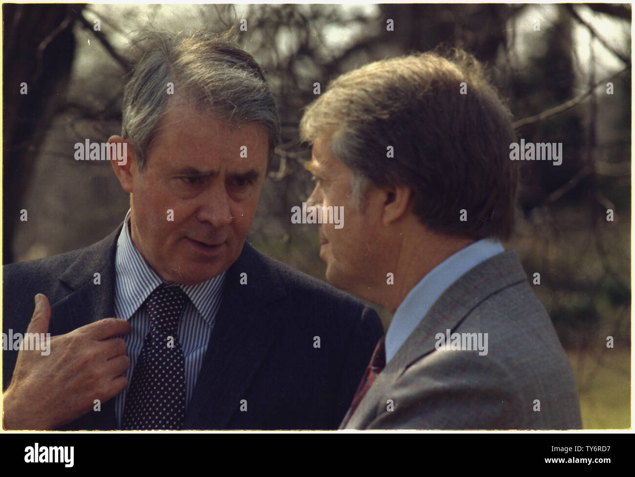 Jimmy Carter and Secretary of State Cyrus Vance Stock Photo - Alamy