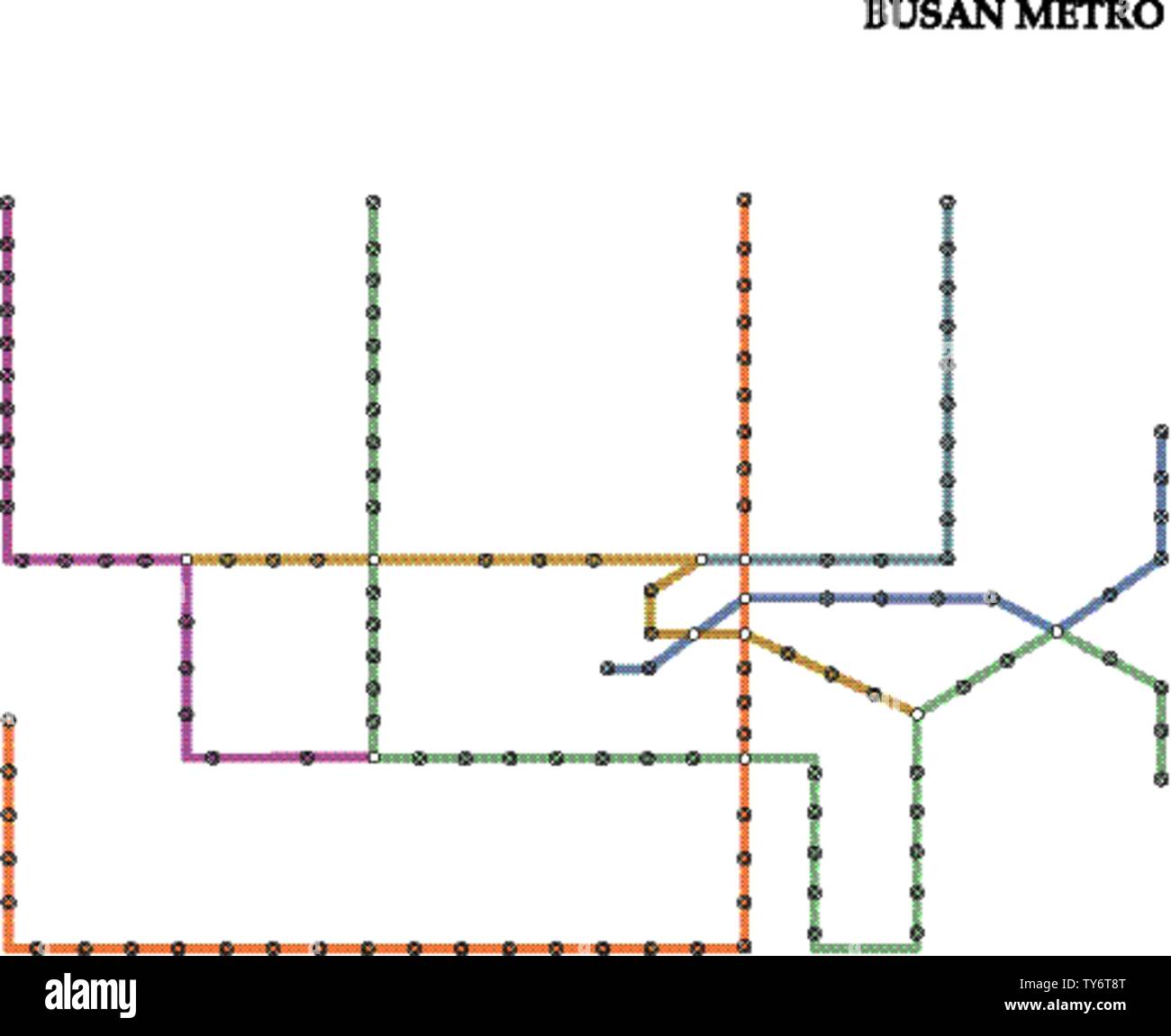 Busan subway map hi-res stock photography and images - Alamy