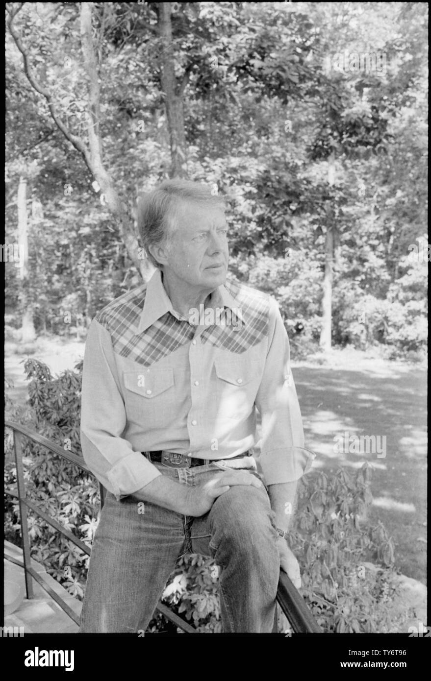 Jimmy Carter at Camp David Stock Photo - Alamy