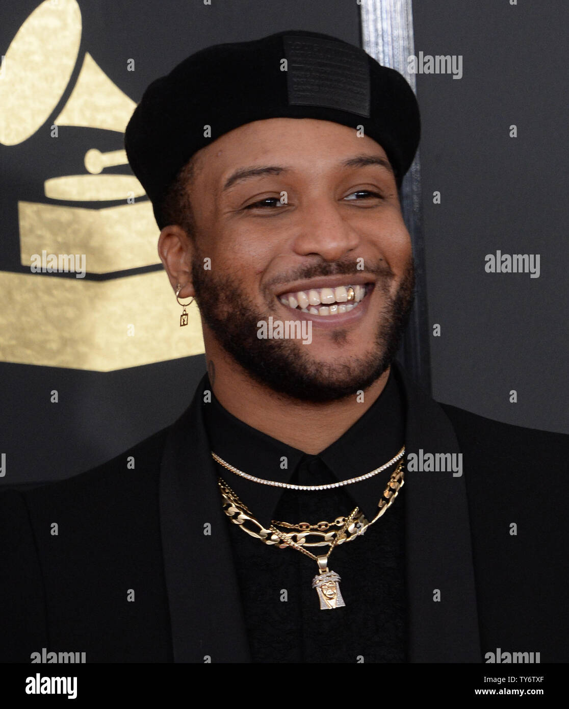 Singer/songwriter Ro James arrives for the 59th annual Grammy Awards ...