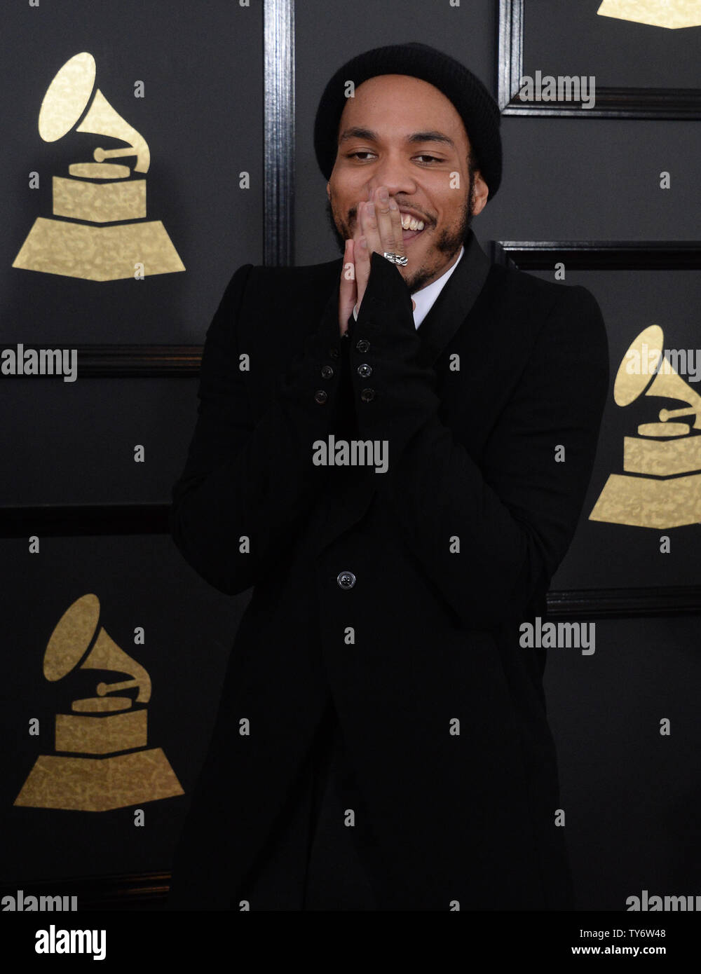 Singer Anderson .Paak arrives for the 59th annual Grammy Awards held at ...