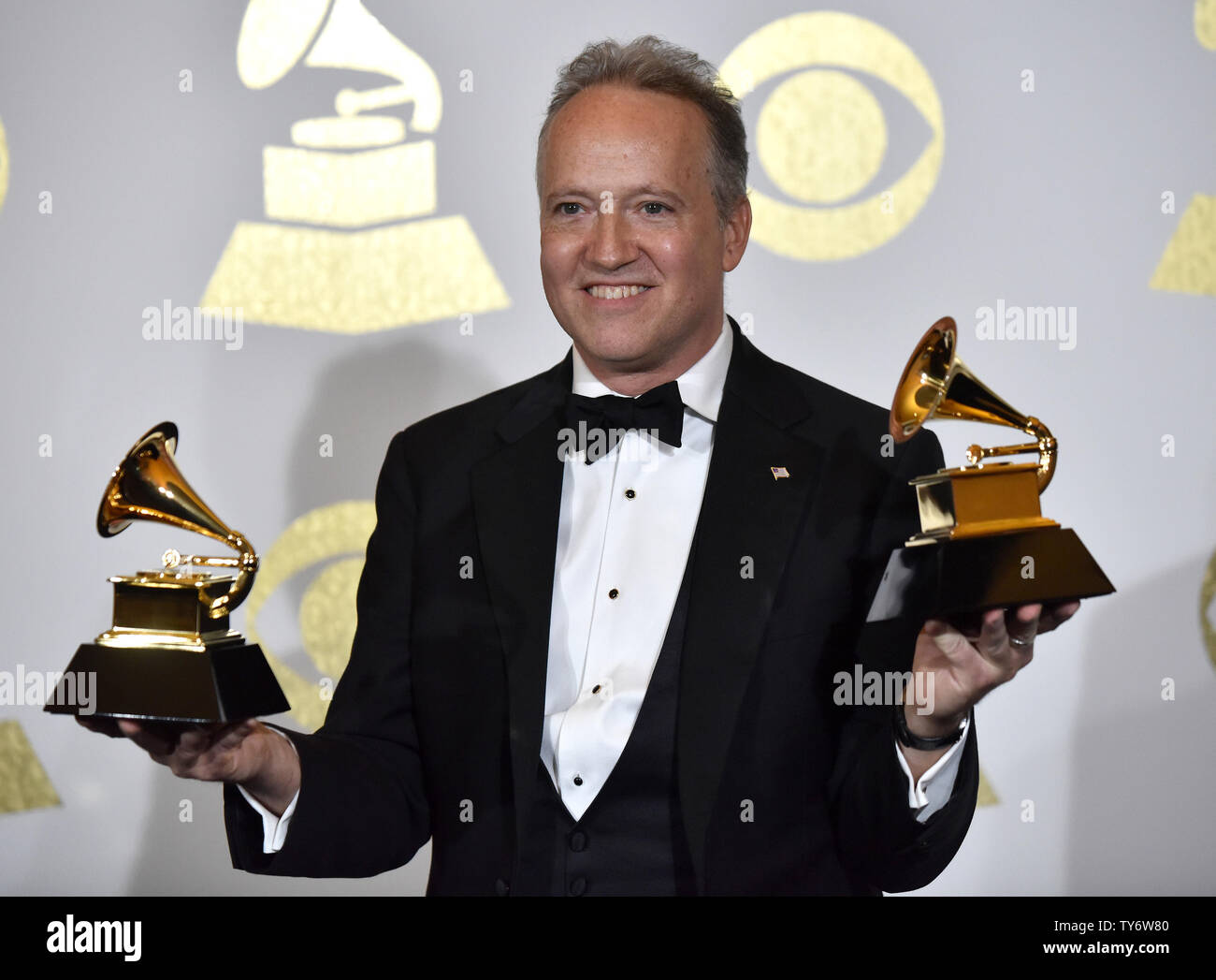 Ted Nash appears backstage with his awards for Best Instrumental ...