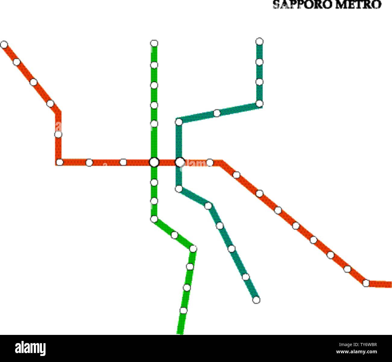 Sapporo metro Stock Vector Images - Alamy