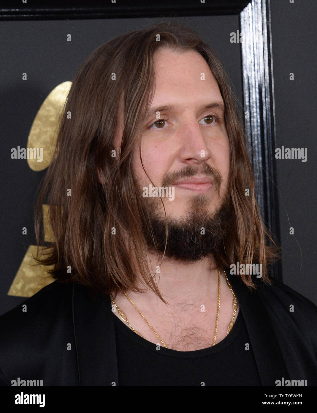 Producer Emile Haynie arrives for the 59th annual Grammy Awards held at ...
