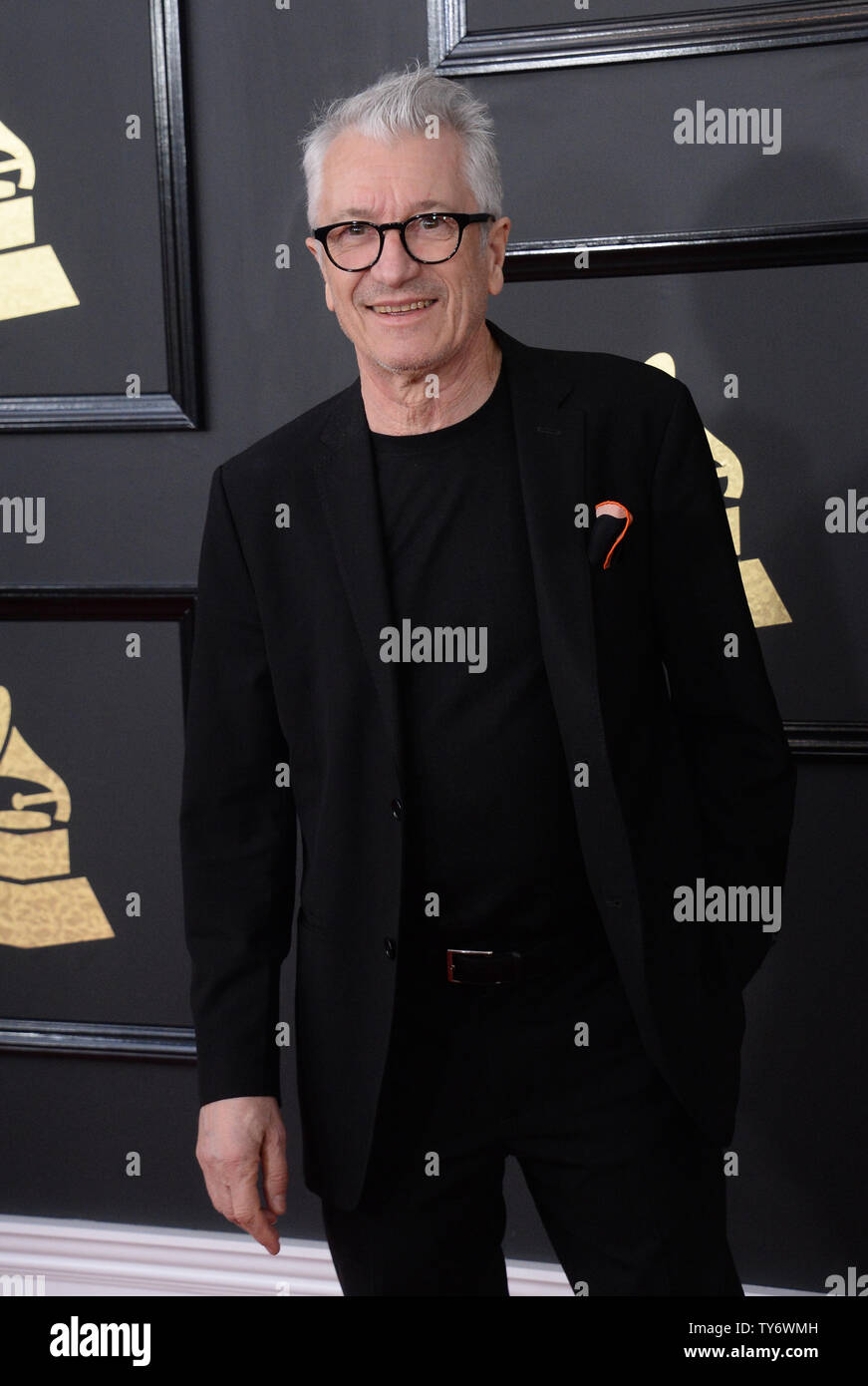 Illustrator Gérard Lo Monaco arrives for the 59th annual Grammy Awards ...