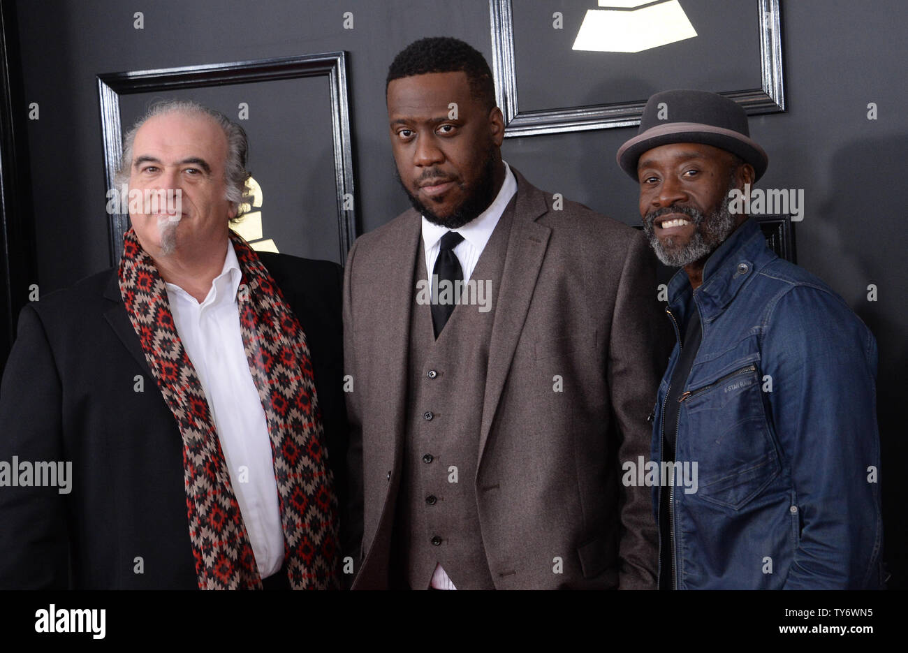 (L-R) Producer Steve Berkowitz, musician Robert Glasper, and actor ...
