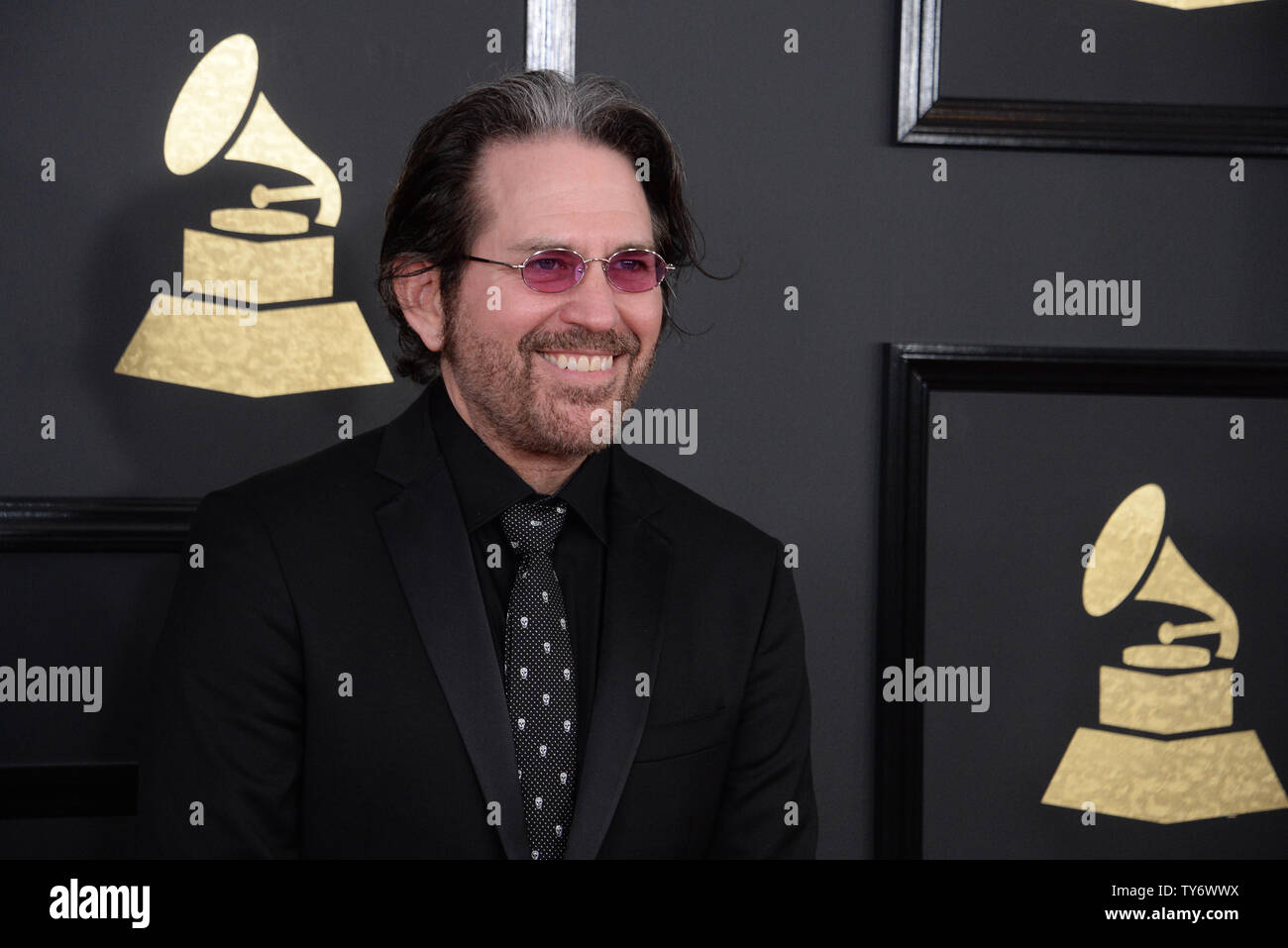 Musician C F Kip Winger arrives for the 59th annual Grammy Awards held ...
