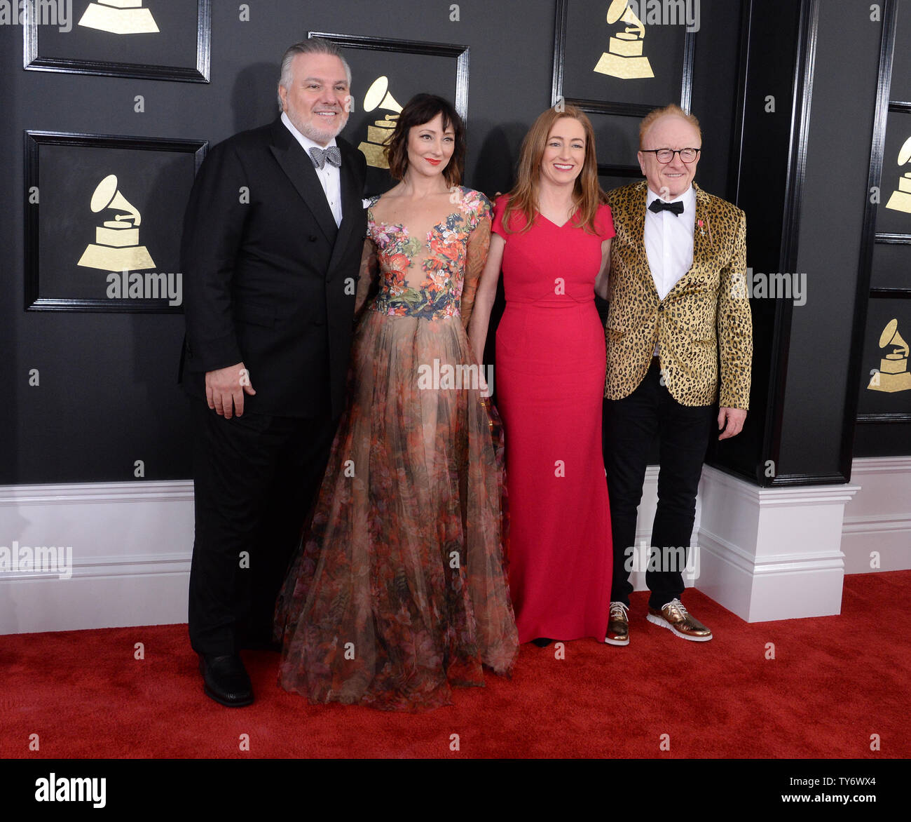 (L-R) Producer Jay Alix, musician Carmen Cusack and producers Una ...