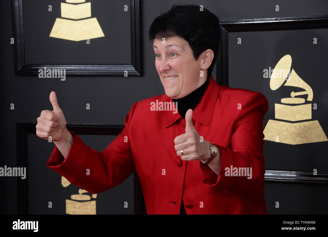 Composer Jennifer Higdon arrives for the 59th annual Grammy Awards held ...