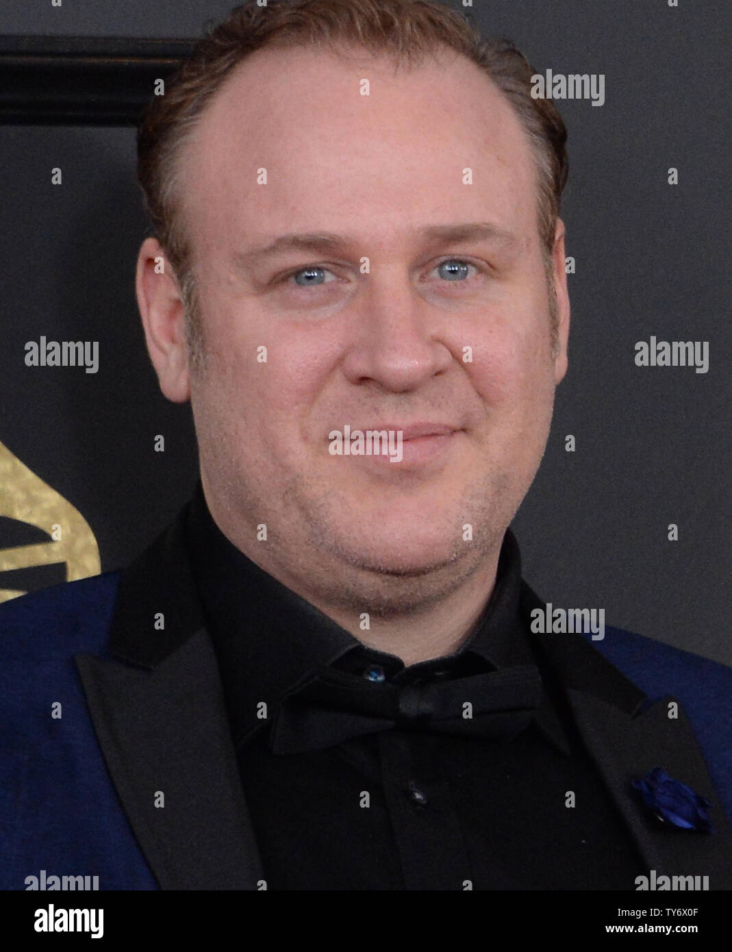 Singer Lucas Meachem arrives for the 59th annual Grammy Awards held at ...