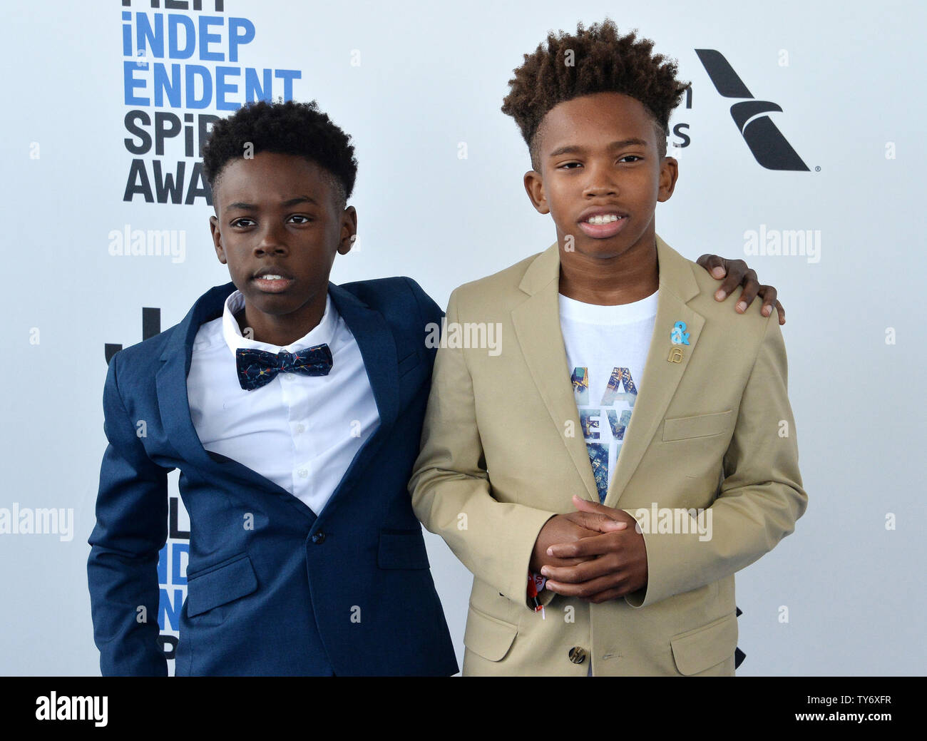 Actors Alex R. Hibbert (L) and Jaden Piner attend the 32nd annual Film ...