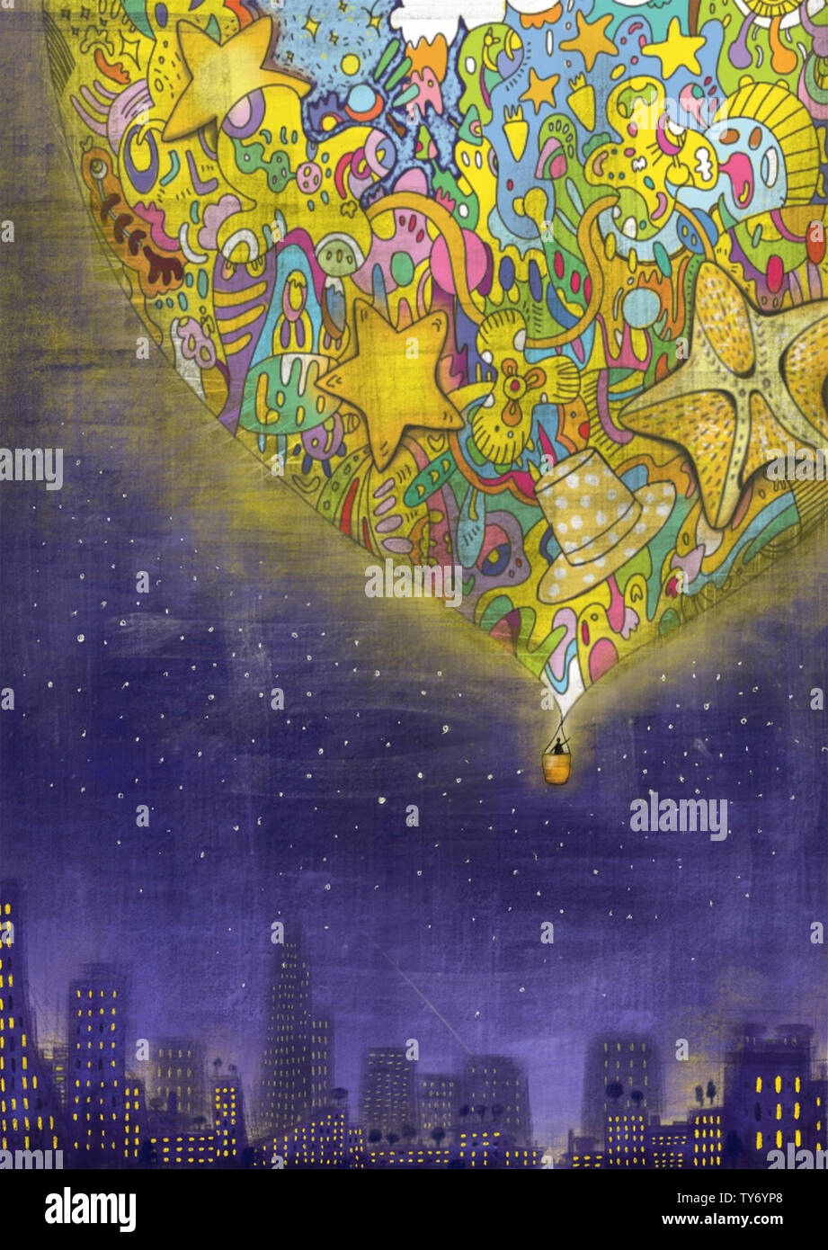dreaming fantasy illustration Stock Photo - Alamy