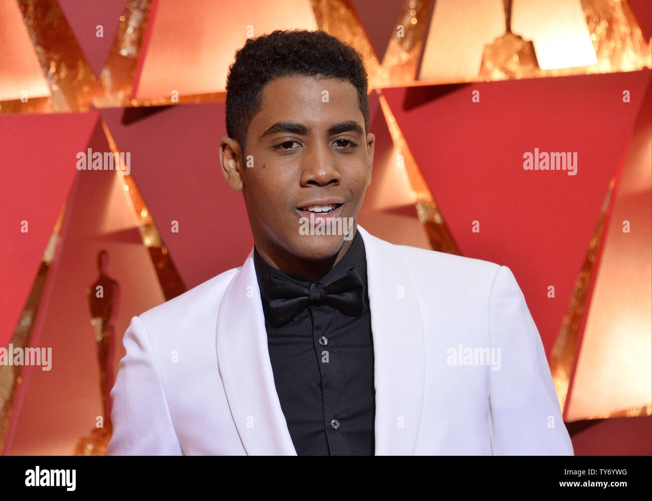 Actor Jharrel Jerome arrives on the red carpet for the 89th annual ...