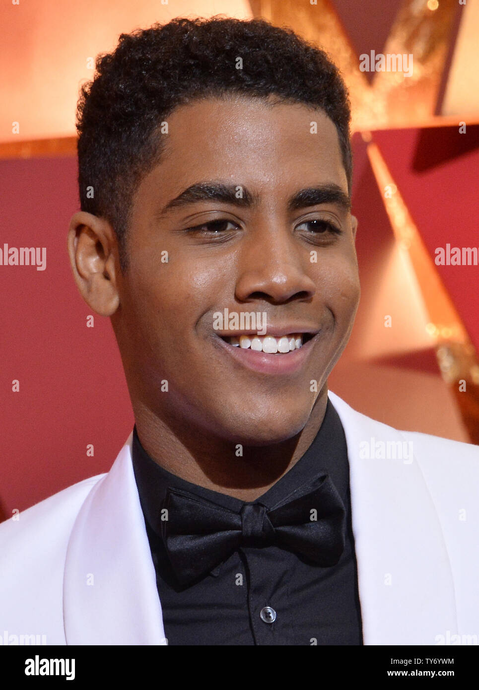 Actor Jharrel Jerome arrives on the red carpet for the 89th annual ...