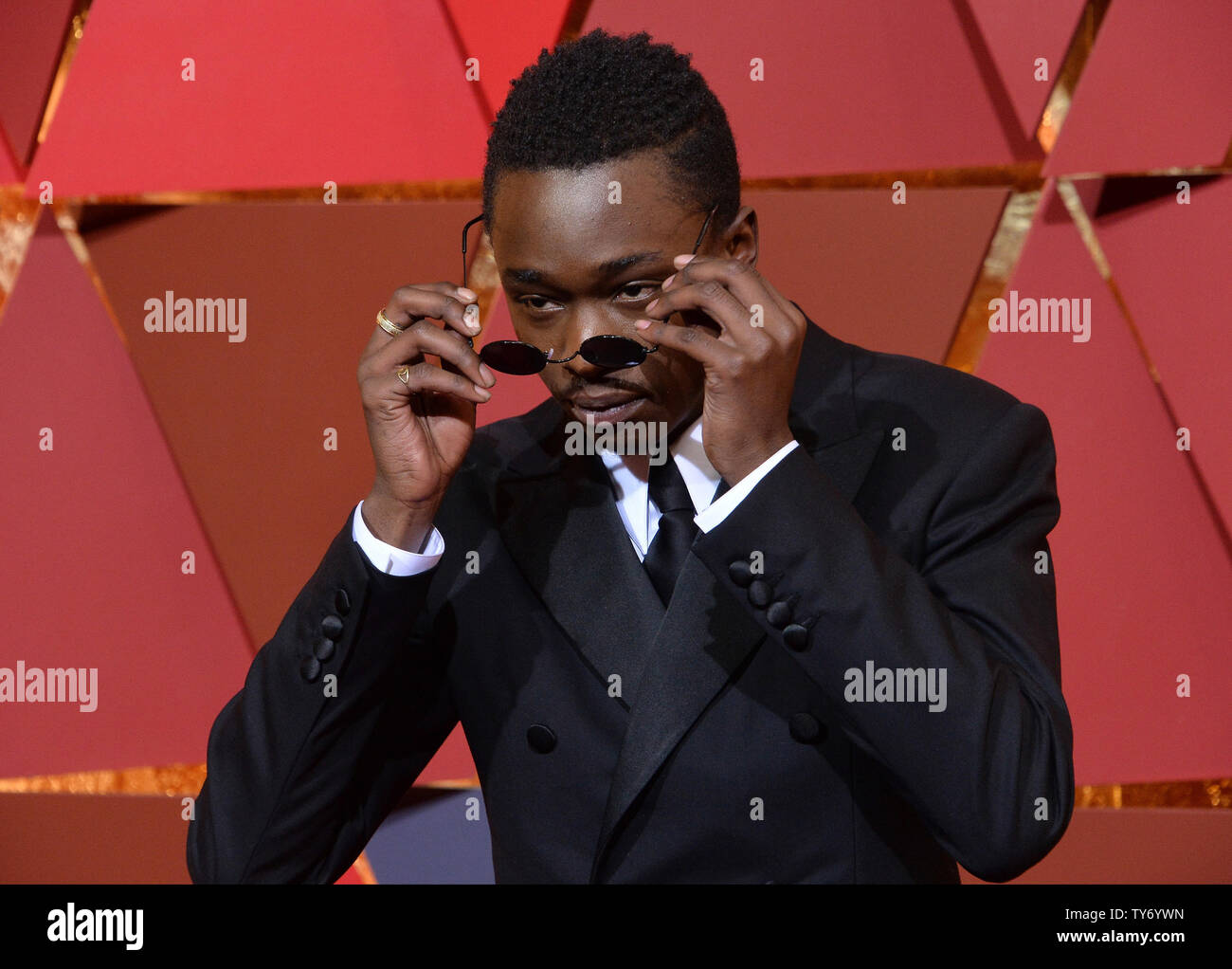 Actor Shariff Earp arrives on the red carpet for the 89th annual ...