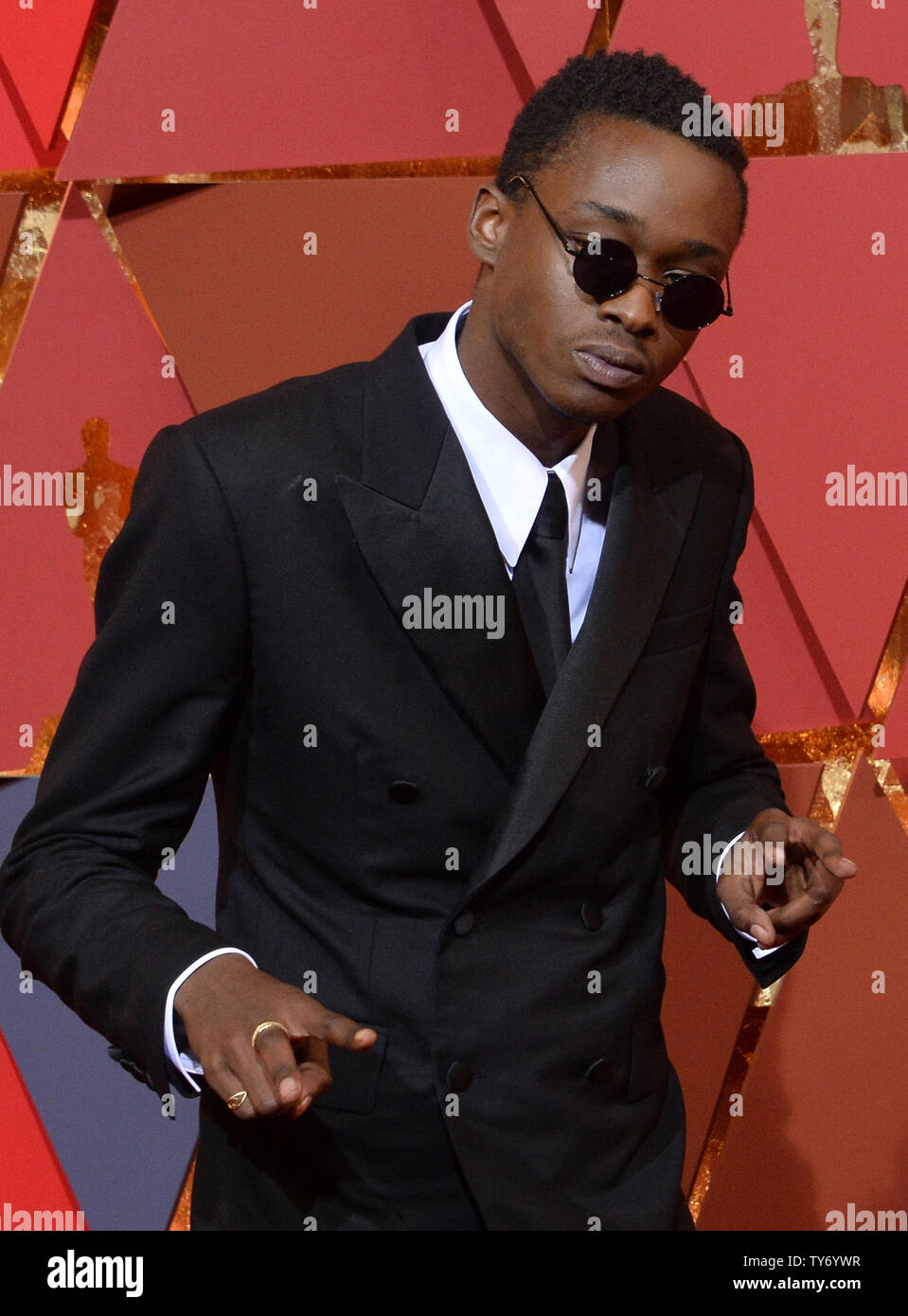 Actor Shariff Earp arrives on the red carpet for the 89th annual ...