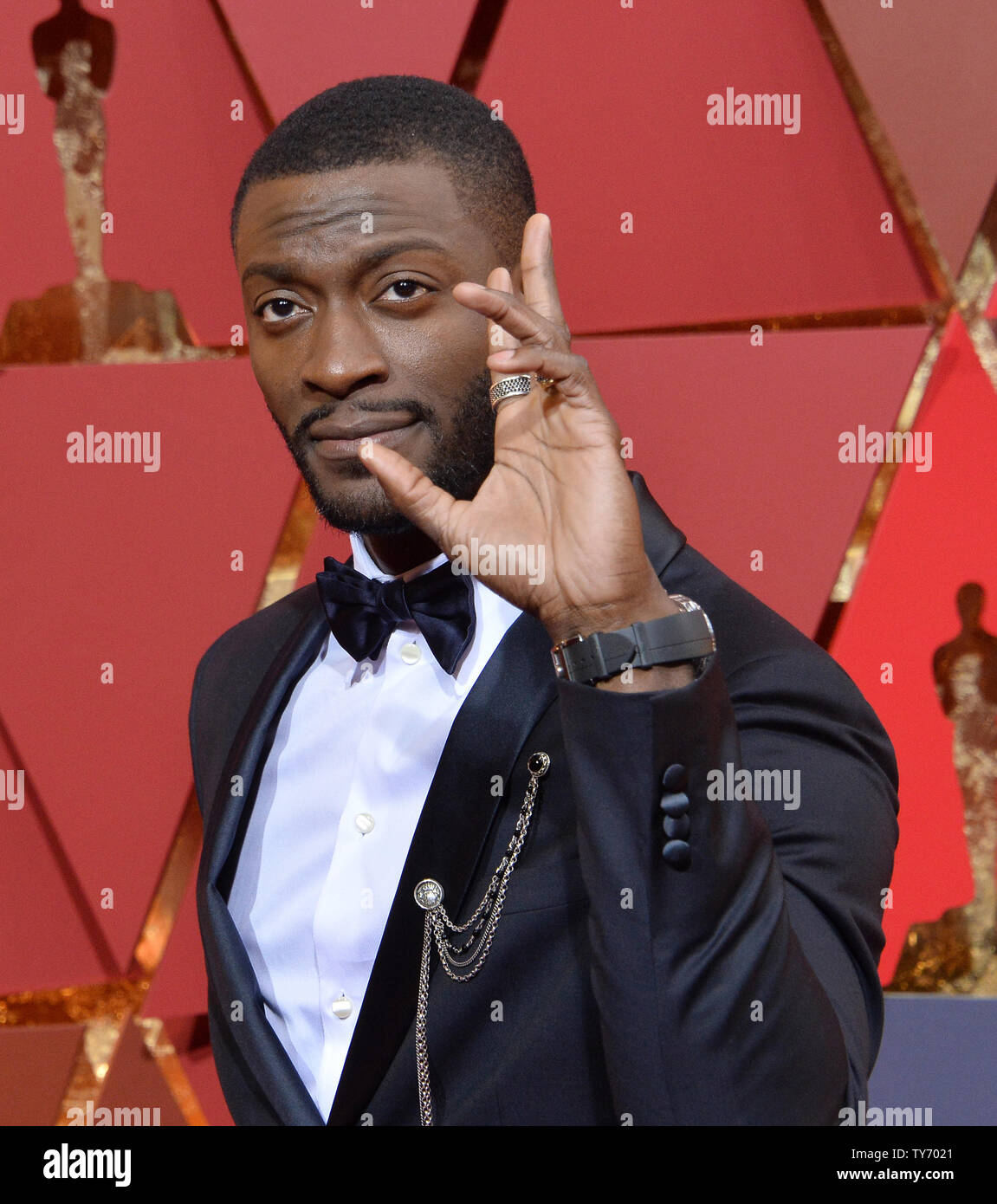 Actor Aldis Hodge arrives on the red carpet for the 89th annual Academy ...