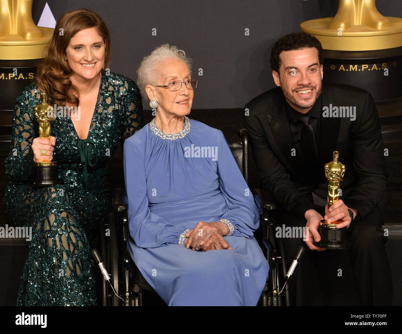 Producer Caroline Waterlow (L) and director/producer Ezra Edelman (R ...