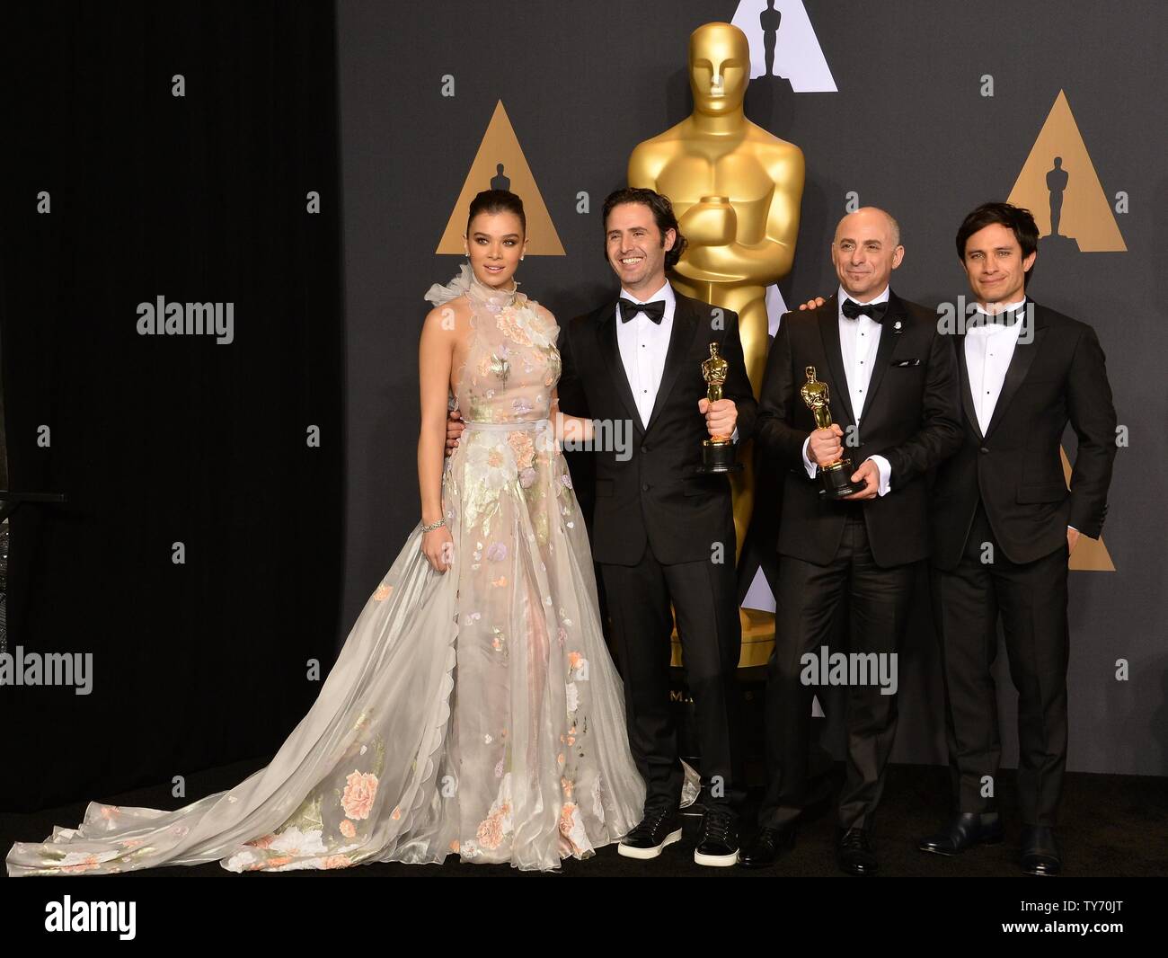 Director Alan Barillaro (2nd from L) and producer Marc Sondheimer (2nd ...