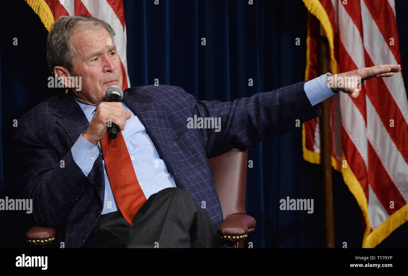 Former president George W. Bush discusses his new book, "Portraits of ...