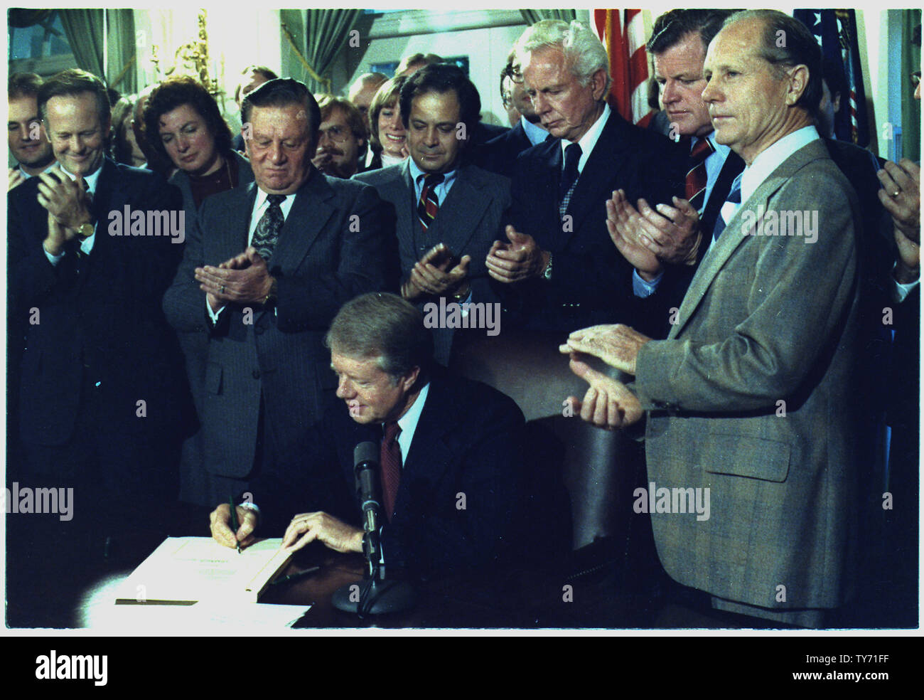 Jimmy Carter signs Airline Deregulation Act of 1978 Stock Photo - Alamy