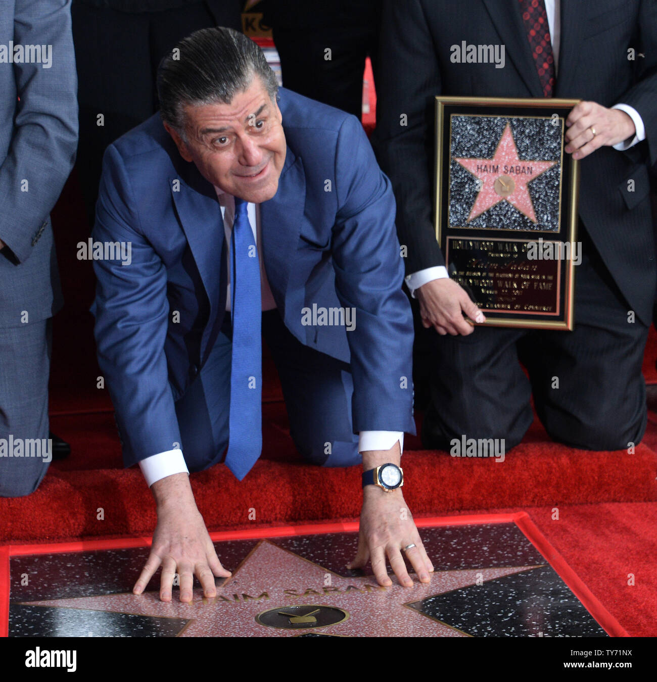 Television producer and creator of the "Power Rangers" touches his star ...