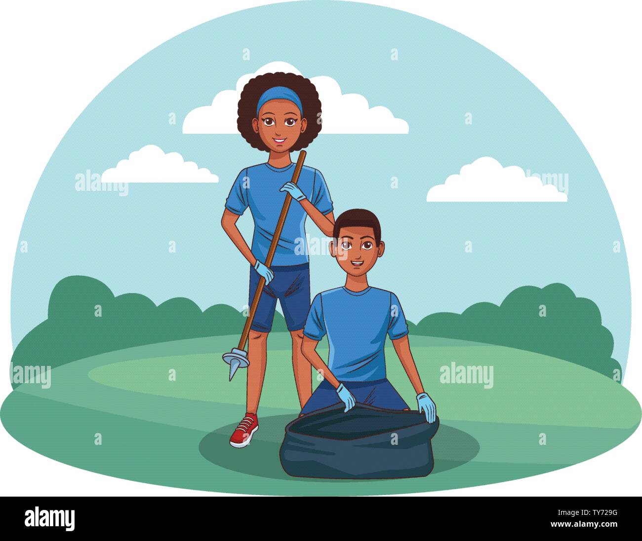 cleaning service person avatar cartoon character Stock Vector Image ...