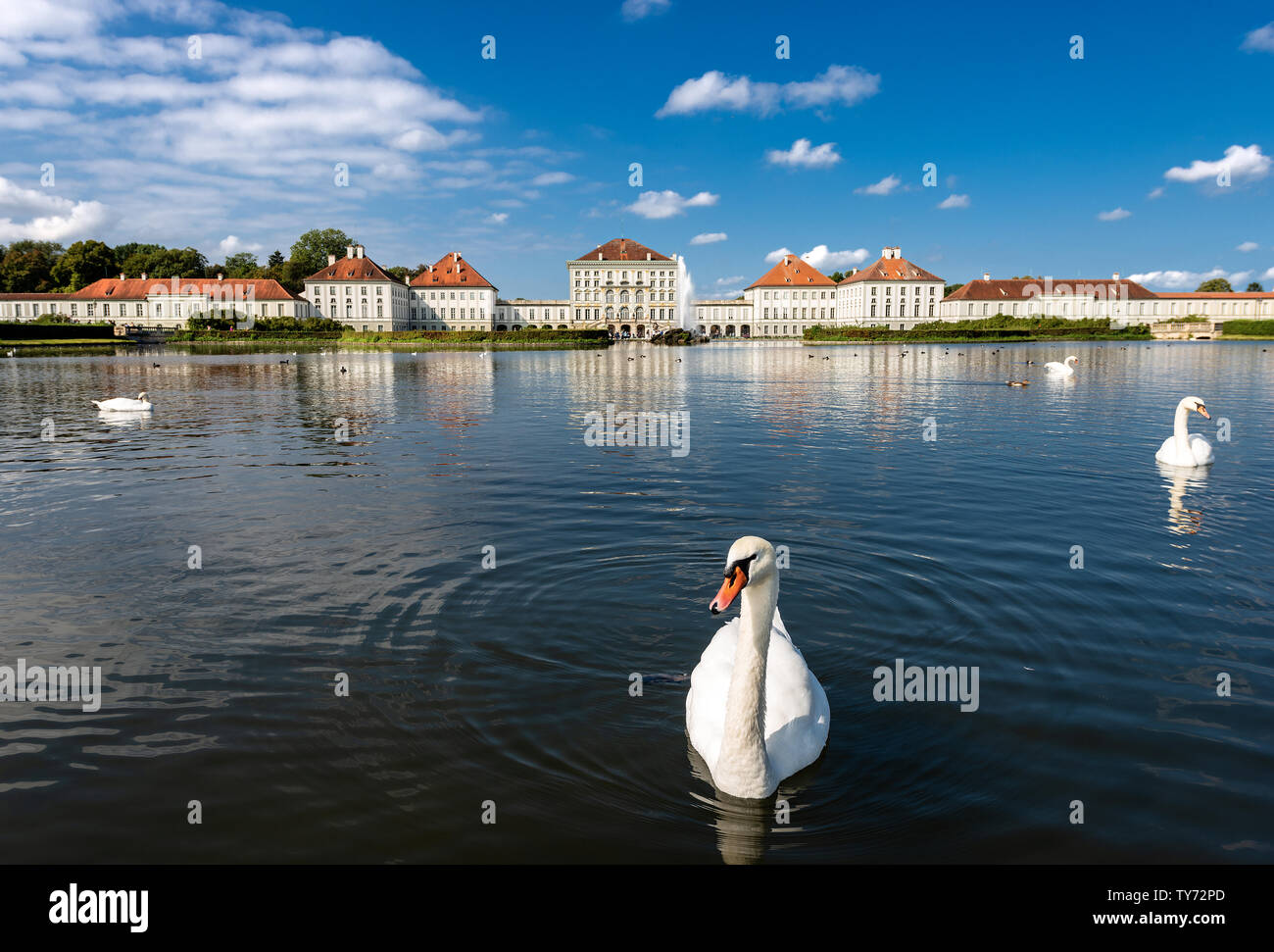 Nymphenburg Palace (Schloss Nymphenburg - Castle of the Nymphs) with ...