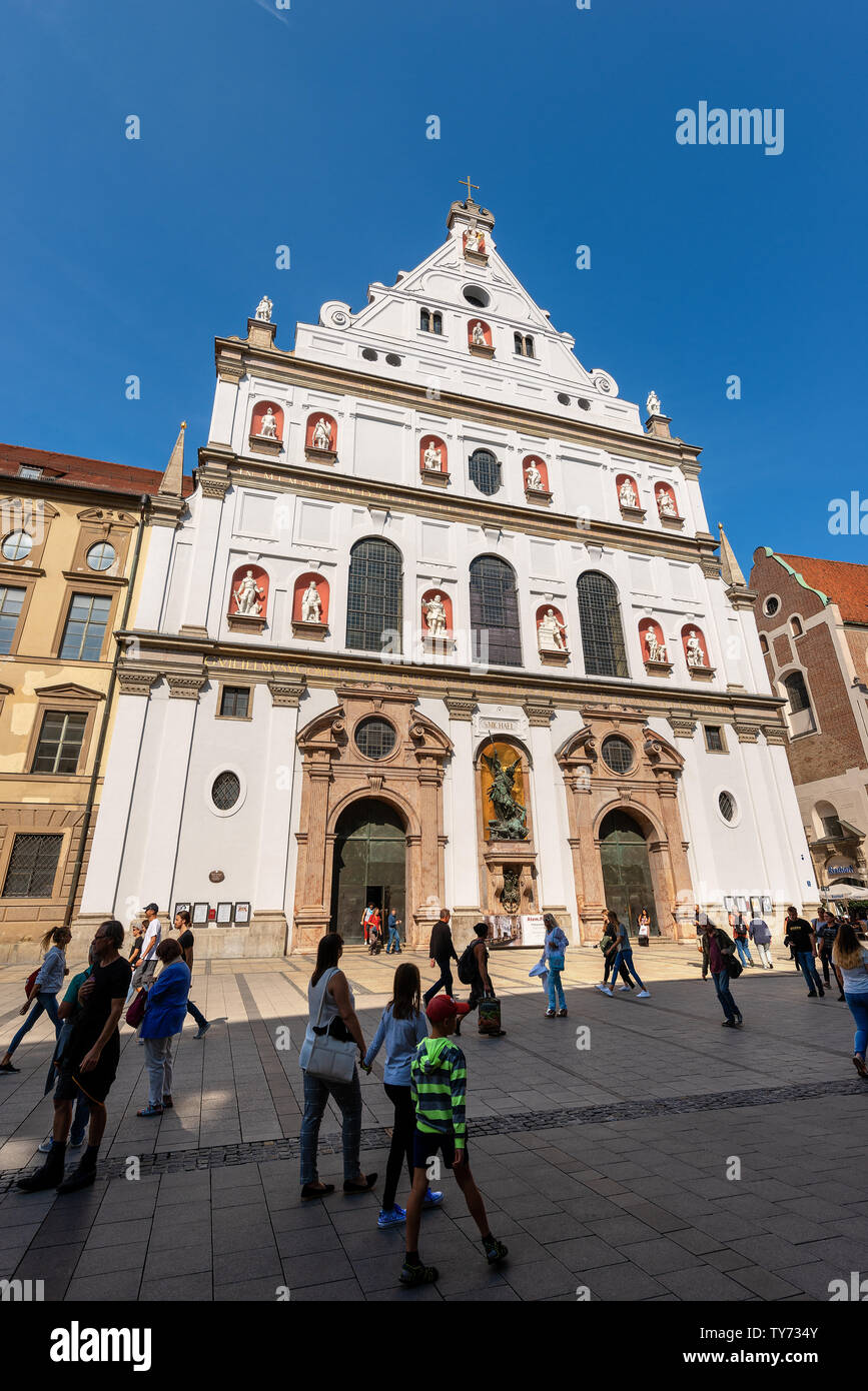 Michaelskirche (St. Michael Kirche) - Facade of the church of St ...