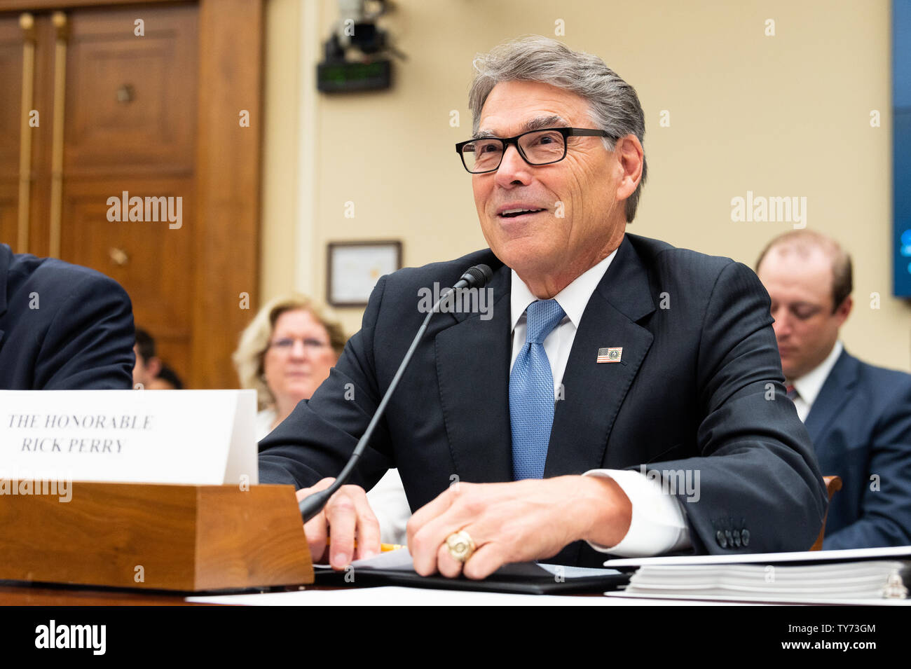 Energy Secretary Rick Perry testifying before the House Science ...