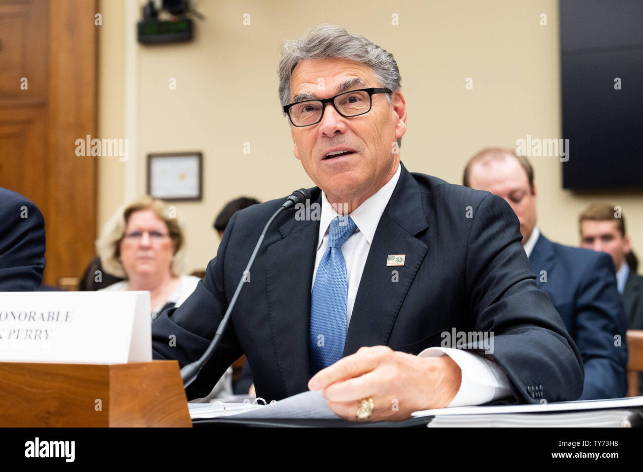 Energy Secretary Rick Perry testifying before the House Science ...
