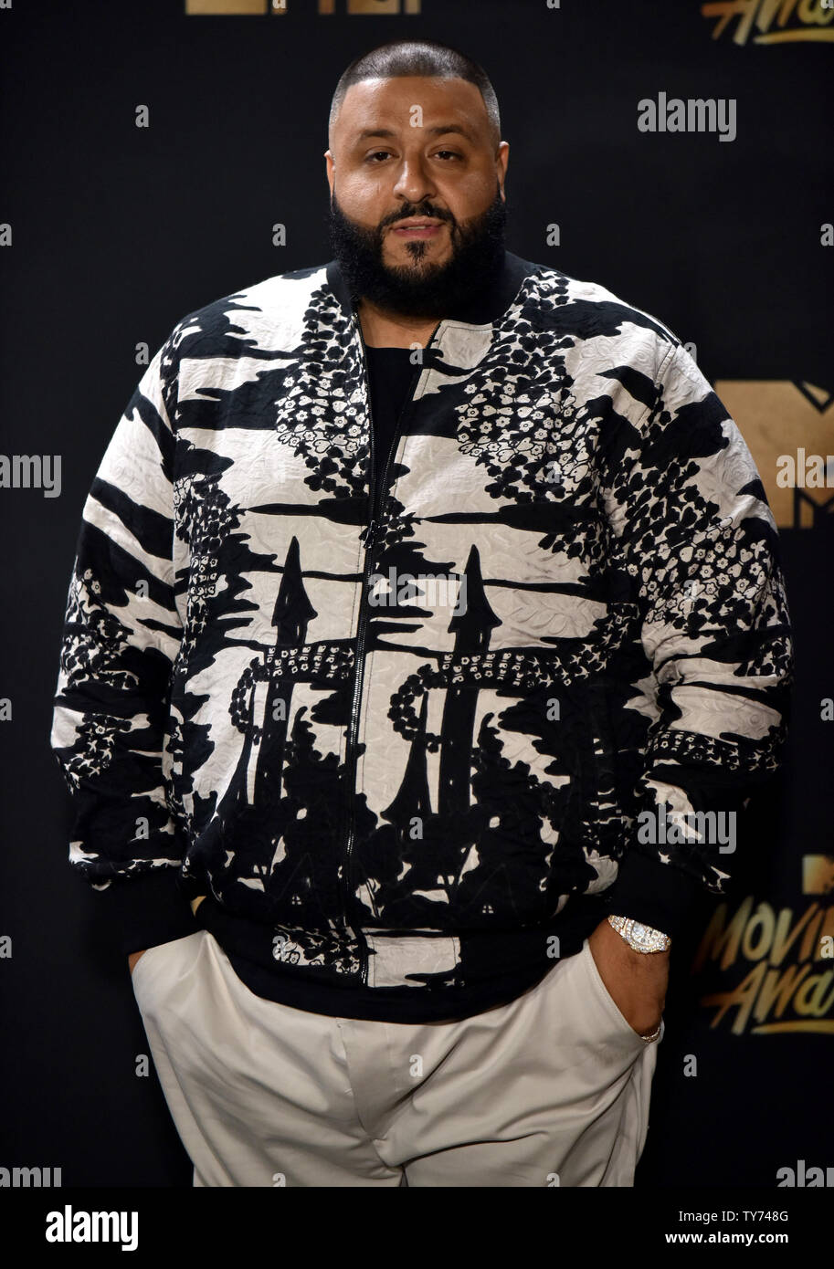 Producer DJ Khaled attends the MTV Movie & TV Awards in the rain at the ...