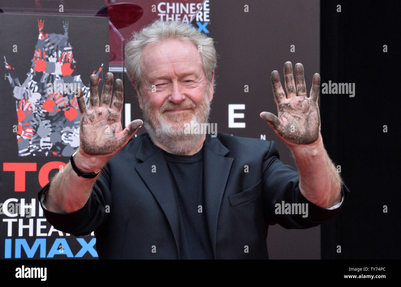 Director Sir Ridley Scott participates in a hand and footprint ceremony ...