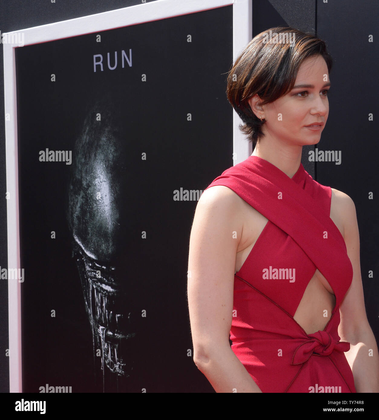 From the cast of "Alien: Convenant", actress Katherine Waterson arrives ...