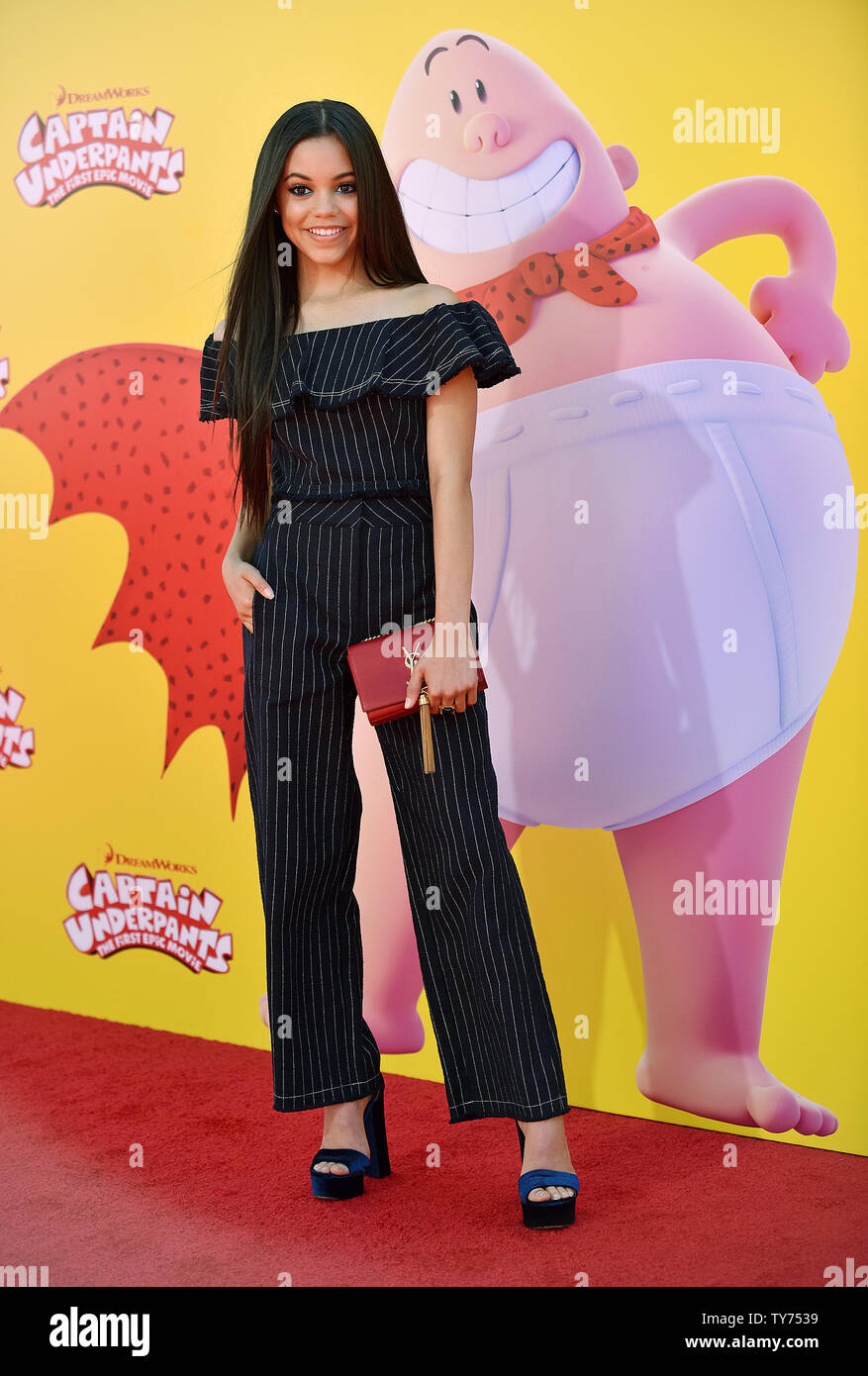 Jenna Ortega arrives at the premiere of 'Captain Underpants: The First ...