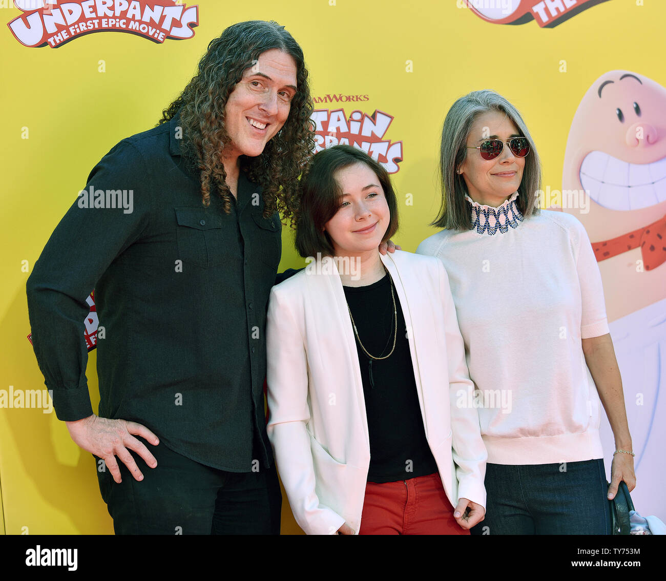 His wife suzanne yankovic and their daughter nina yankovic hi-res stock ...