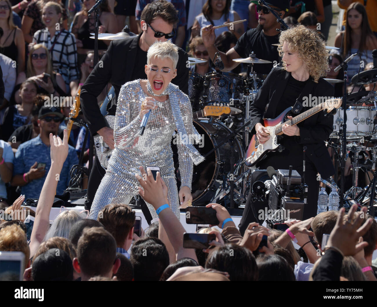Katy Perry performs at the Witness World Wide exclusive YouTube ...