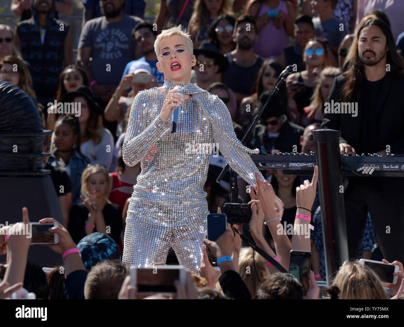 Katy Perry performs at the Witness World Wide exclusive YouTube ...