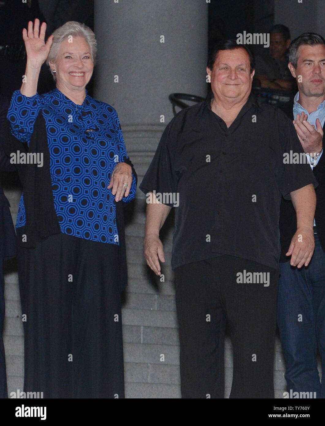 Actors Lee Meriwether and Burt Ward join thousands of people, including ...