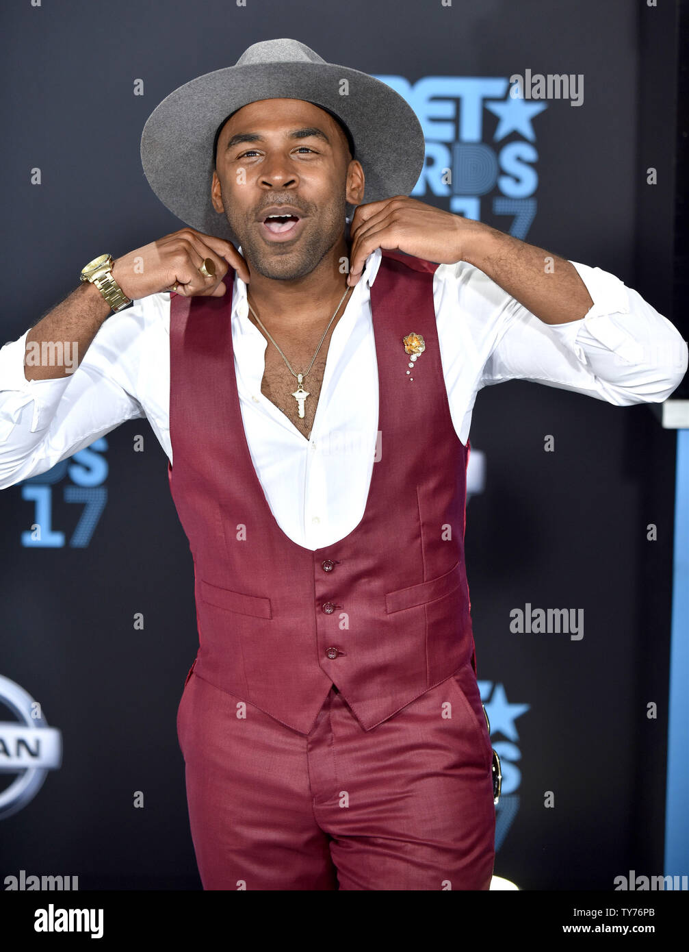 Singer MAJOR. attends the 17th annual BET Awards at Microsoft Theater ...