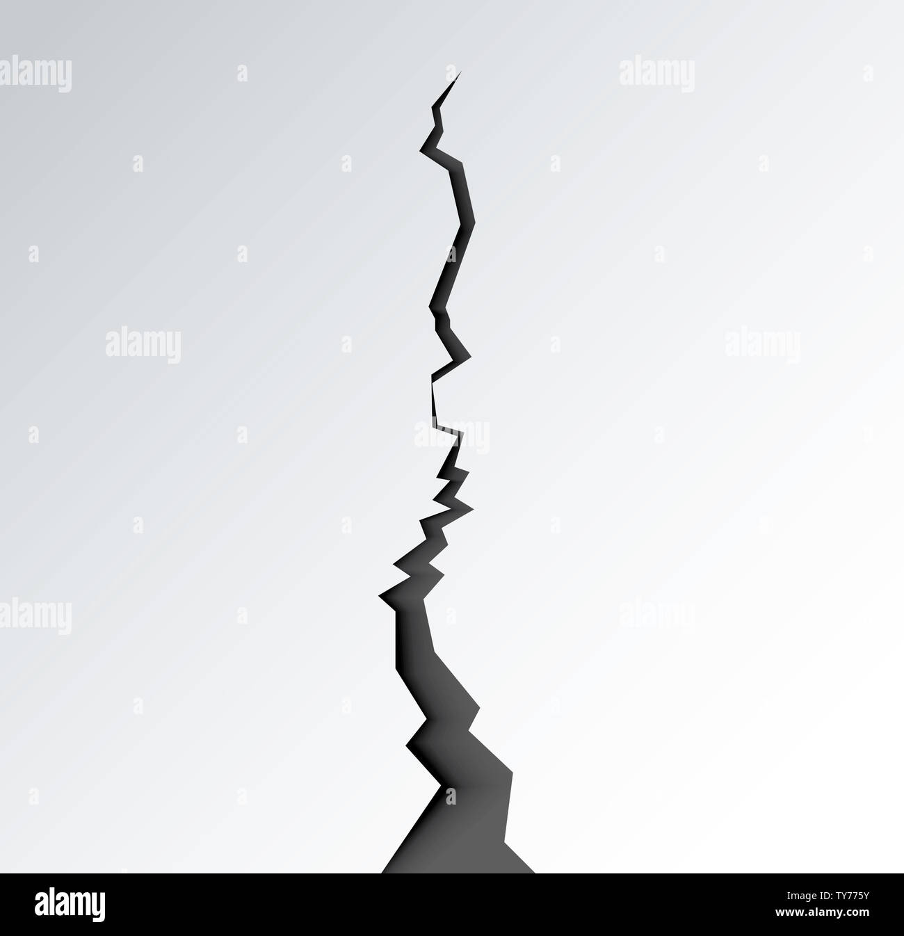 crack in ground after earthquake the rift on surface Stock Photo - Alamy