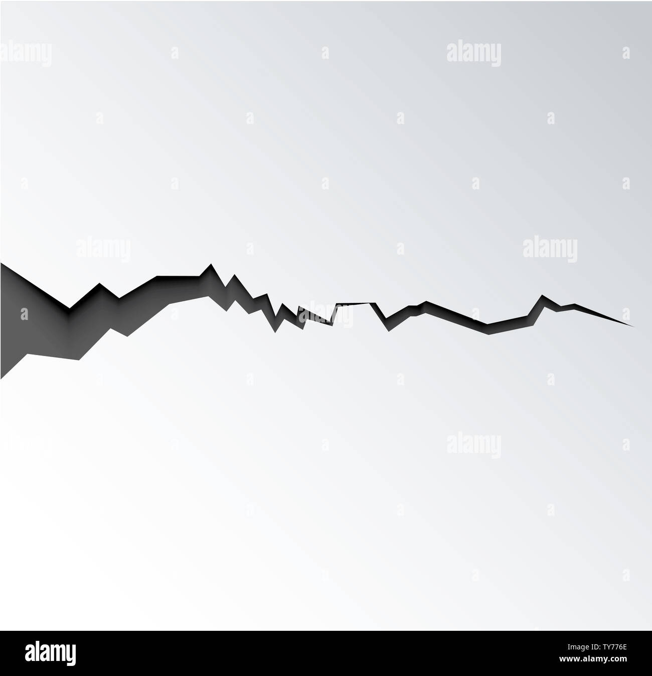 crack in ground after earthquake the rift on surface Stock Photo - Alamy