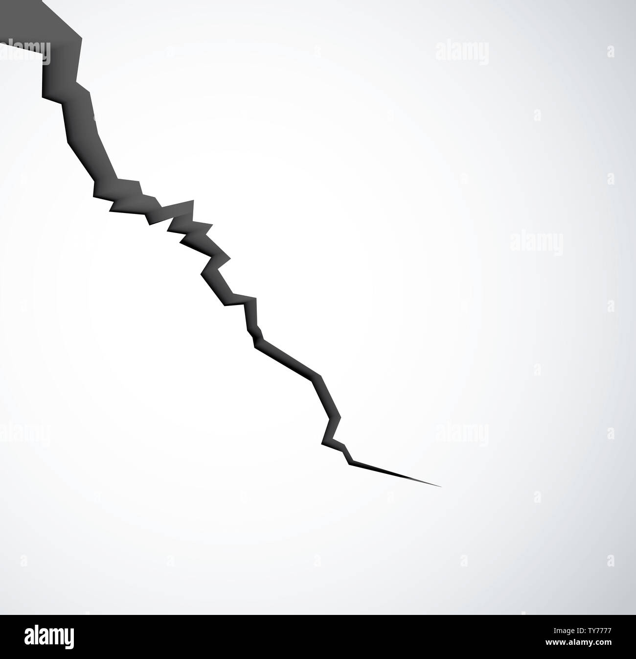 crack in ground after earthquake the rift on surface Stock Photo - Alamy