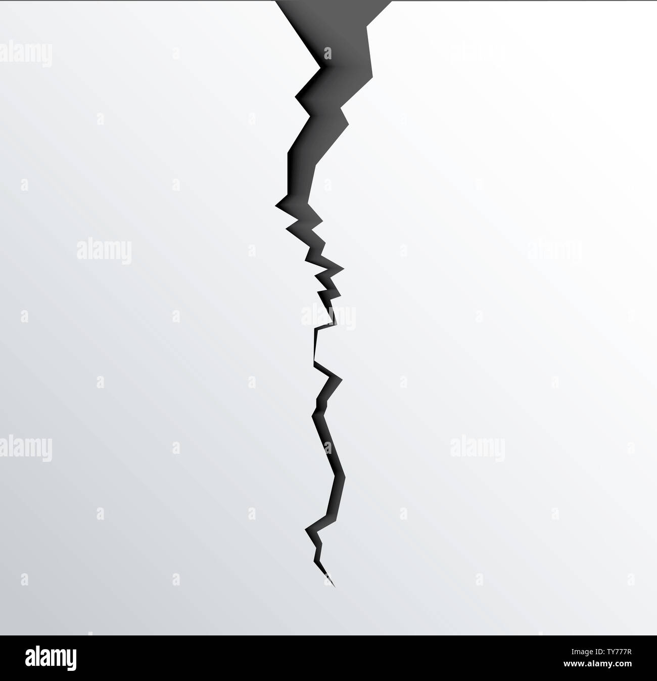 crack in ground after earthquake the rift on surface Stock Photo - Alamy